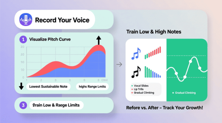 Voice Range Expansion: Using a Pitch Analyzer to Train Low & High Notes